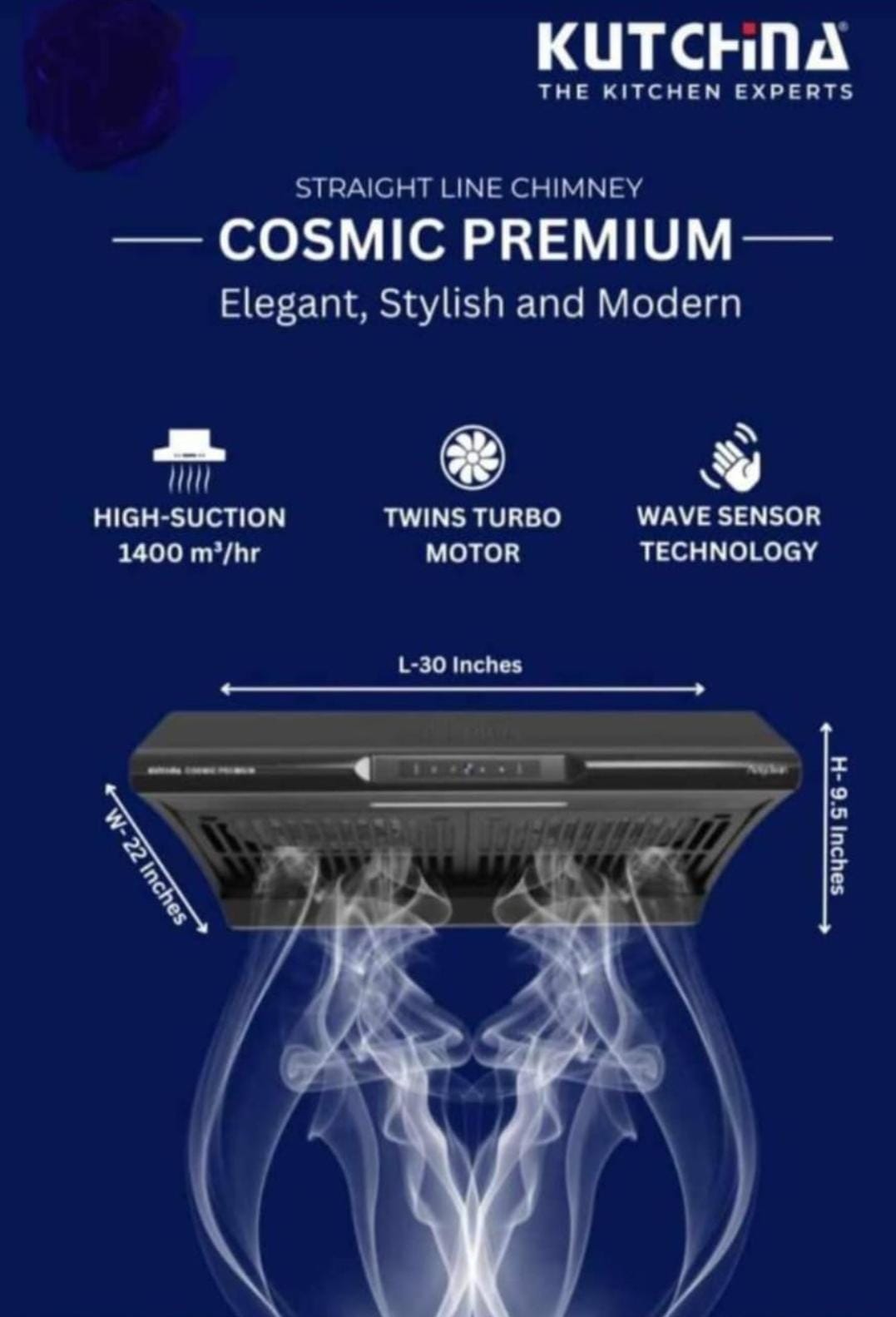 Kutchina Chimney Cosmic 75 Premium Price